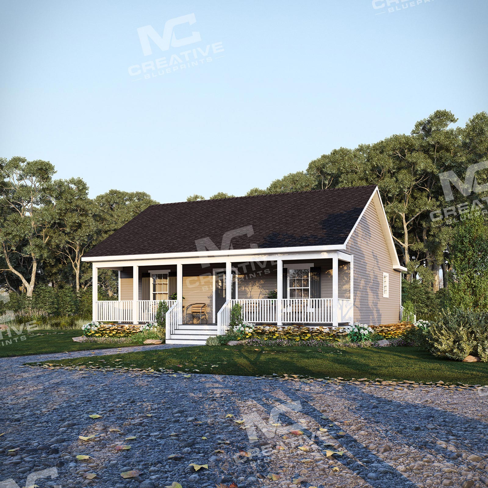 Oaklands Cottage House Plan | Single Story Home | Blueprint PDF (Crawlspace Foundation) - MC ...