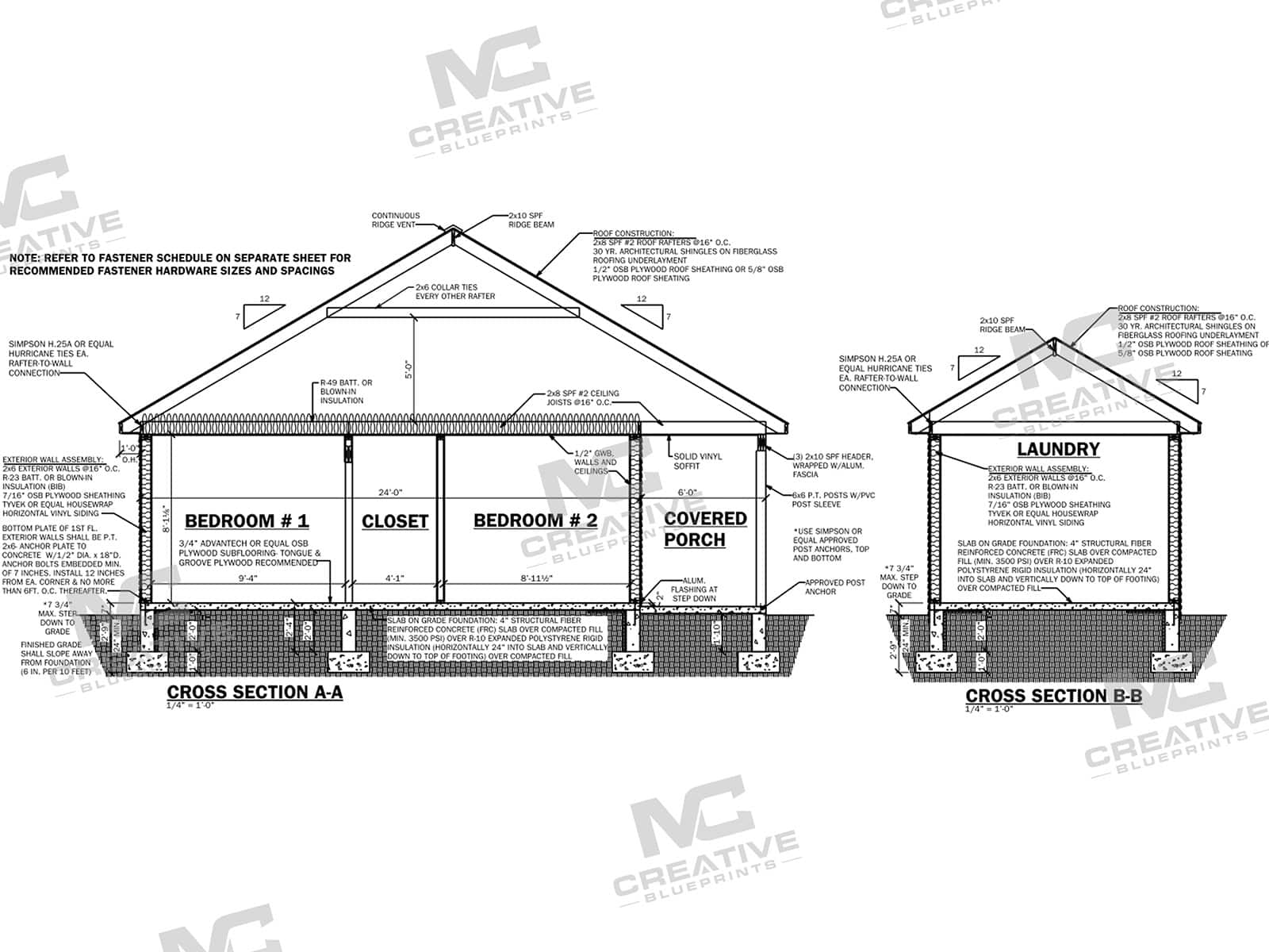 Oaklands Cottage House Plan | Single Story Home | Blueprint PDF (Slab on Grade Foundation) - MC ...