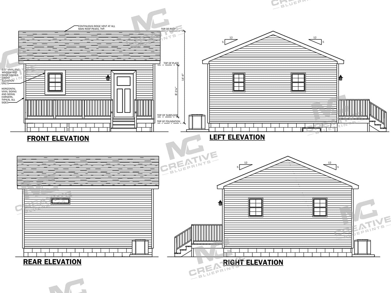 Willow Roost Cabin Plan | Guest Bunkhouse or Airbnb Retreat | Blueprint ...